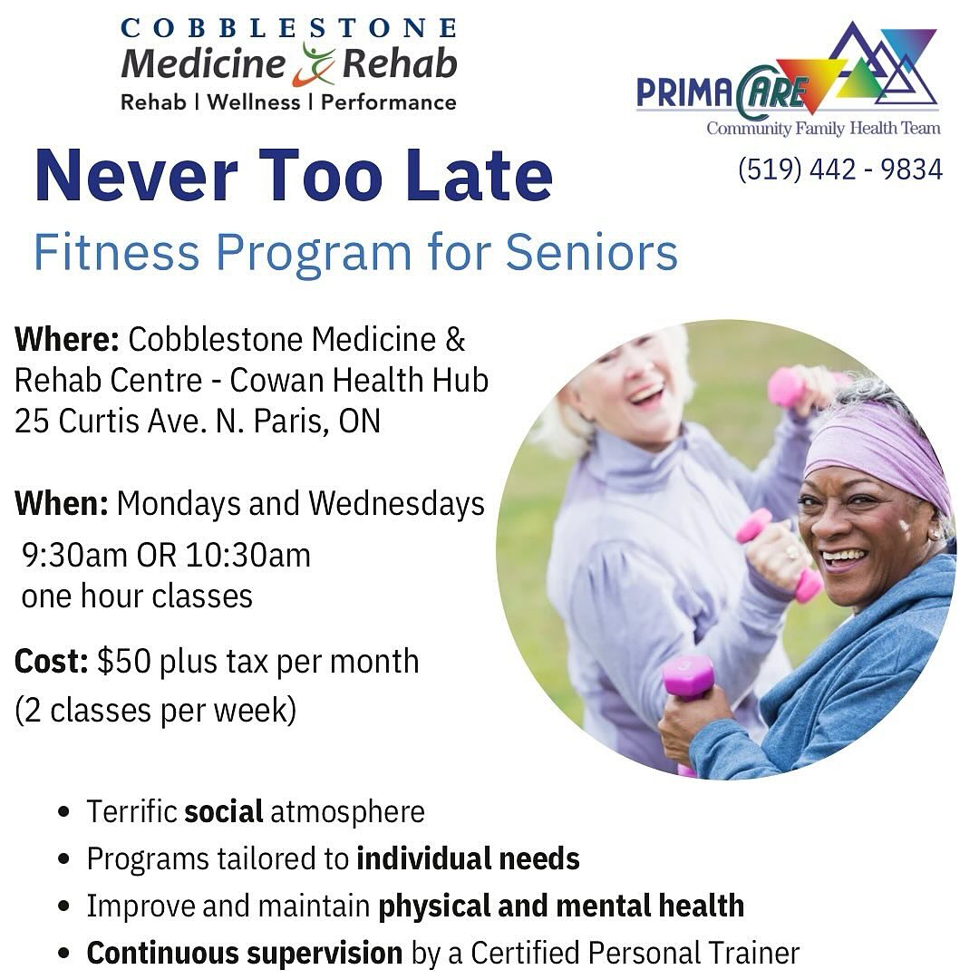 Exercise Classes – Cobblestone Medicine and Rehab Centre